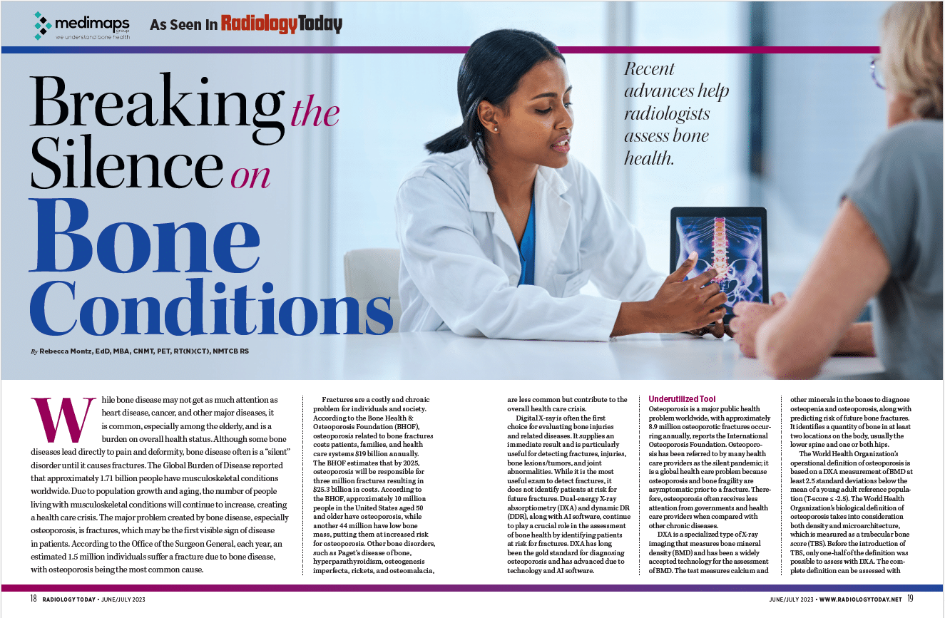 Radiology Today: "Breaking the silence on bone conditions" - Medimaps