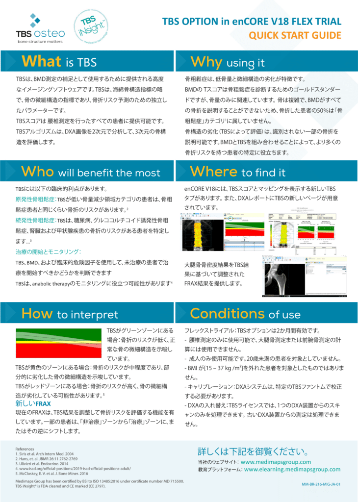 TBS Option in GE Encore v18 - Medimaps